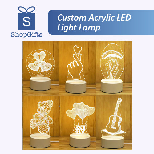 Custom Acrylic LED Light Lamp | ShopGifts | Corporate Gift Singapore