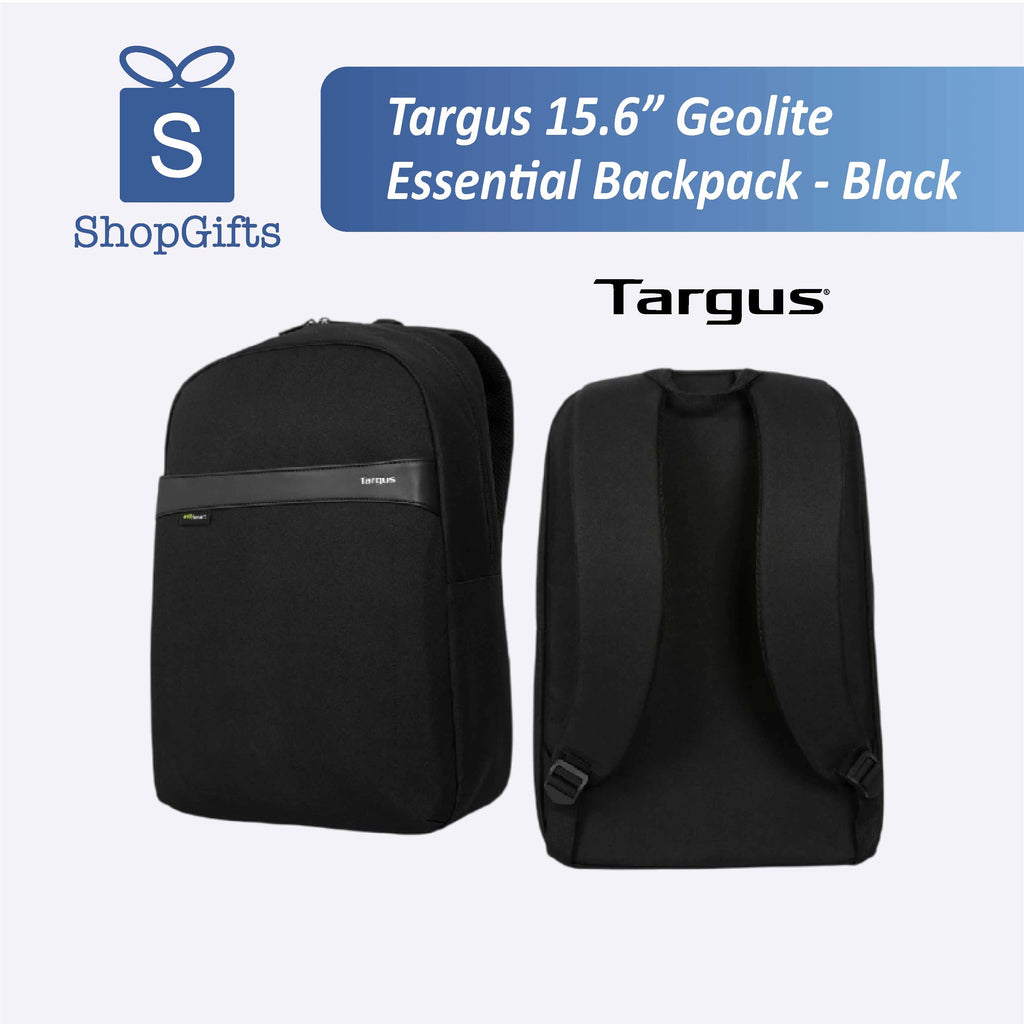 Targus 15.6” Geolite Essential Backpack - Black | ShopGifts | Corporate ...
